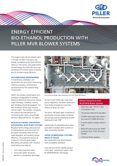 Blower & compressor technology for industrial heat pump applications