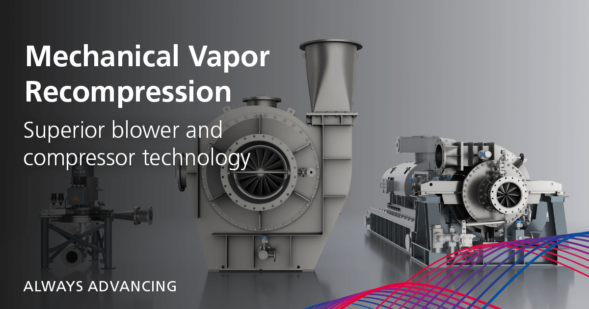Superior blower & compressor technology for MVR applications